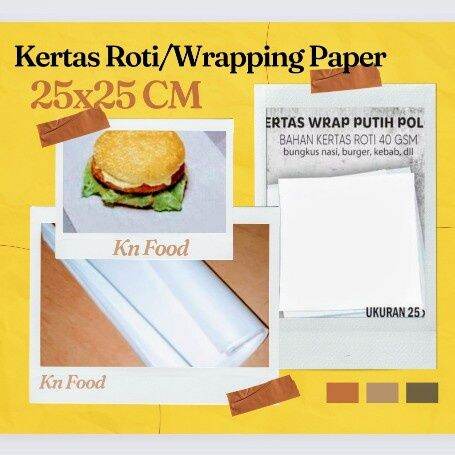 Kertas Roti Putih 1 gulung Kertas Pembungkus roti 50 lembar | Lazada ...