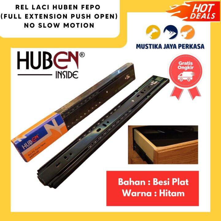 Rel Laci Huben Full Extension Push Open FEPO Double Track | Lazada ...