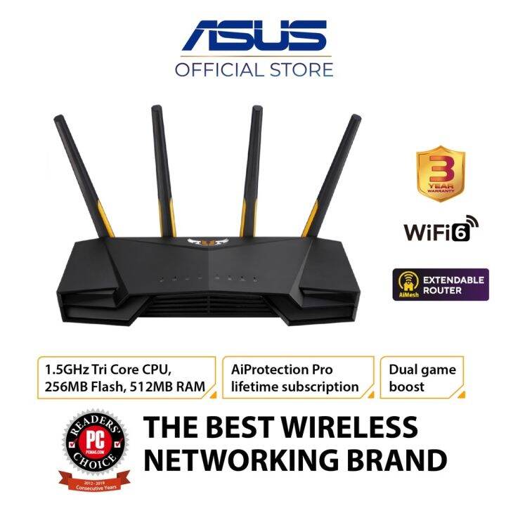 【COD】 ASUS TUF Gaming AX3000 Dual Band WiFi 6 Extendable Router AiMesh ...