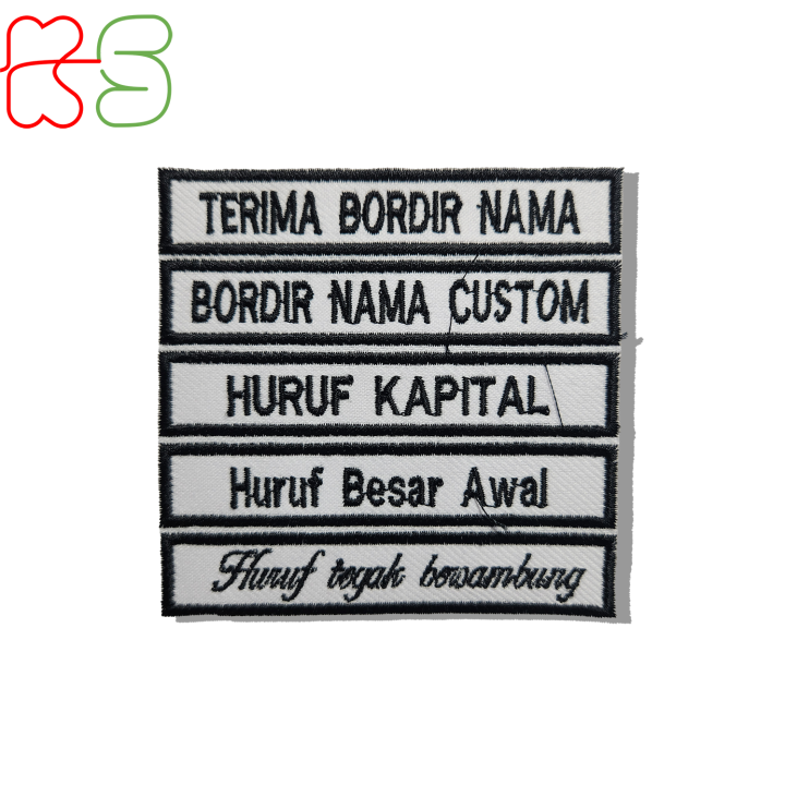 PAPAN NAMA/BORDIR NAMA/NAMA SEKOLAH/GUDEP SATUAN BORDIR KOMPUTER ...