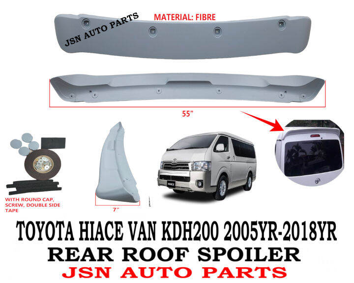 J124S02 REAR ROOF SPOILER TOYOTA KDH200 05-18YR HIACE VAN LORRY TRUCK ...