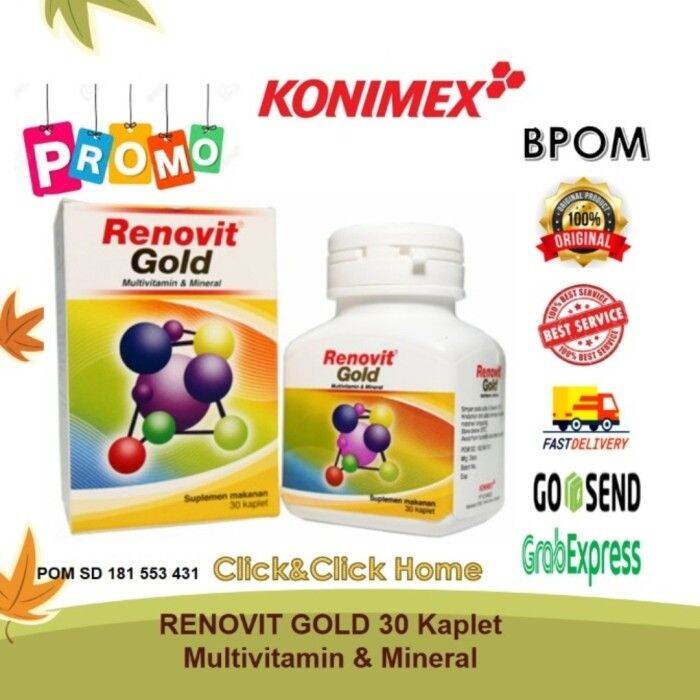 Renovit Gold Multivitamin & Mineral 30 Tablet | Lazada Indonesia