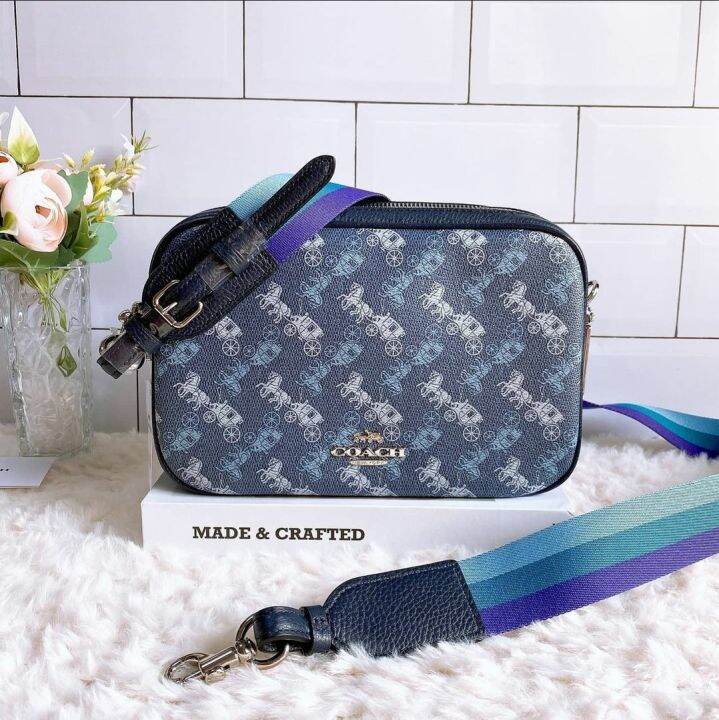 Original Coach 91109 Signature Coated Canvas Monogram Leather Sling Bag ...