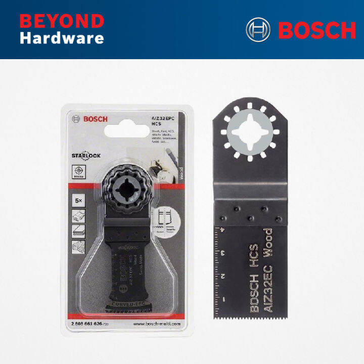 BOSCH AIZ32EC HCS Plunge Cut Multi-Cutter Saw Blade Wood 32 x 40mm 5pc ...