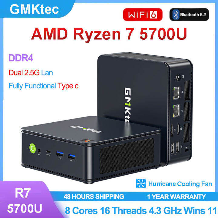 GMKtec M5 Mini PC AMD Ryzen 7 5700U Mini PC DDR4 16GB/32GB 512GB Nvme ...