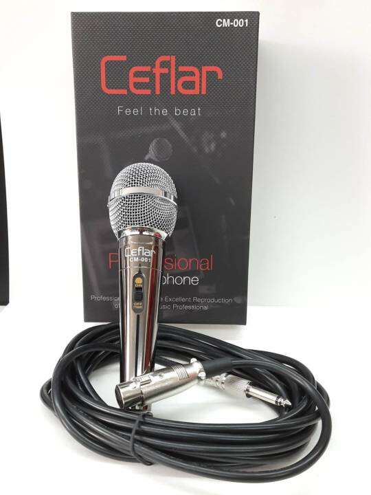 Microphoneไมค์โครโฟนอย่างดี ไมค์ร้องคาราโอเกะ ไมค์สายร้องเพลง ไมค์ยอดนิยมCM-001 Ceflar ความยาว 5 ...