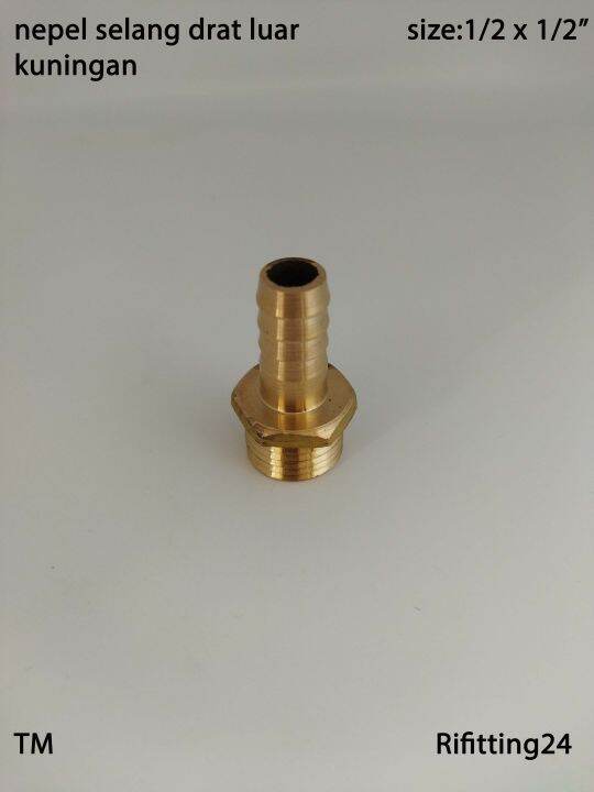 NEPEL SELANG DRAT LUAR KUNINGAN 1/2 X 1/2 | Lazada Indonesia