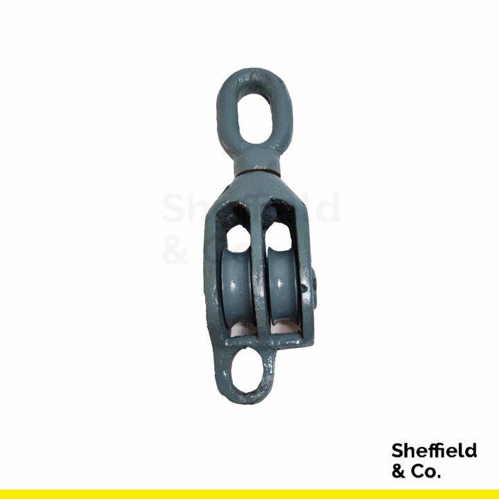 Sheffield Galvanized Iron Pulley Block, Double Sheave, 0.4T | Lazada PH