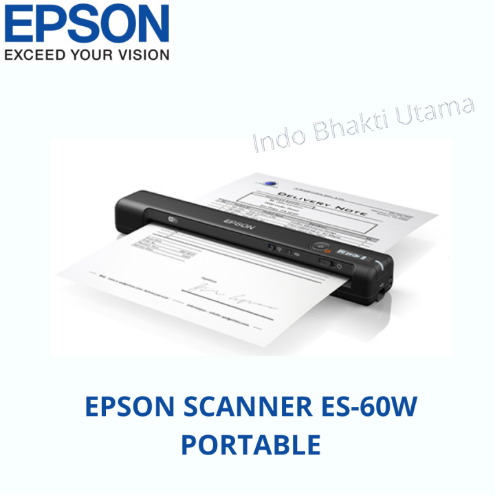 EPSON SCANNER WORKFORCE ES60W PORTABLE SHEETFED DOCUMENT | Lazada Indonesia