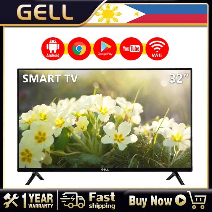 （Android Smart TV）GELL Smart TV 32 inches flat on sale screen TV ...