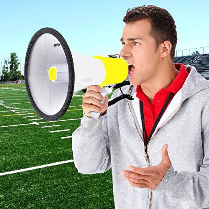 Megaphone Speaker Bullhorn Siren Alarm Portable Foldable Voice ...