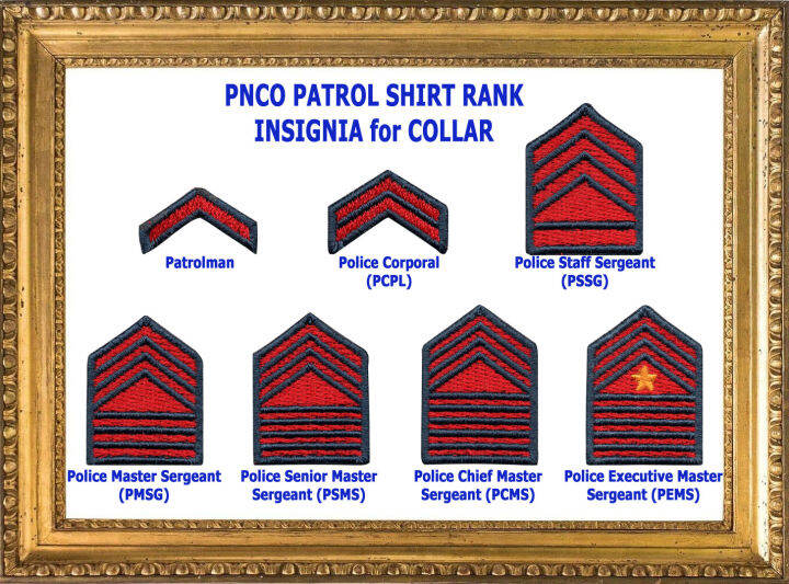 PNCO PATROL SHIRT RANK for COLLAR (per piece), for GOU (per piece), PCO ...