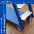 SUMO 5 Feet Spring Loaded 2 in 1 Platform Ladder Trolley Steel ...