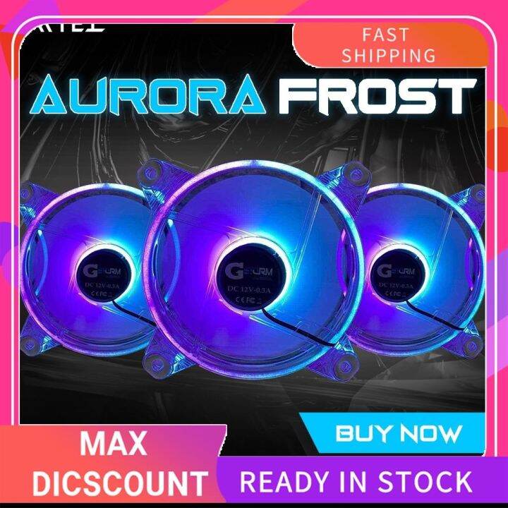 G STORM Aurora FROST LED Fan 120mm PC CPU Computer Case Cooling Fan ...