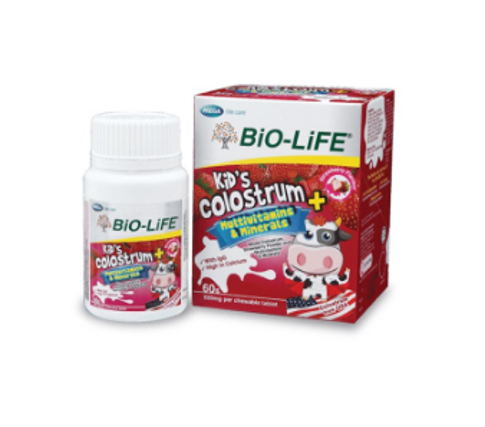 BIO-LIFE KID'S COLOSTRUM+MULTIVITAMINS&MINERALS CTABS STRAWBERRY 60S EXP09/2024 | Lazada