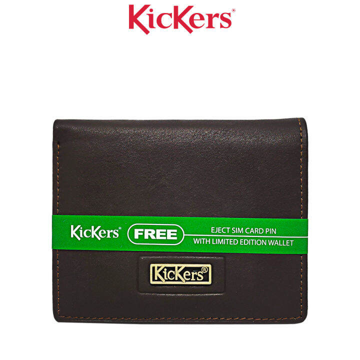 𝐊𝐈𝐂𝐊𝐄𝐑𝐒 𝐂𝐎𝐋𝐋𝐄𝐂𝐓𝐈𝐎𝐍 Genuine Top Grain Cow Leather Classic Logo Bifold ...