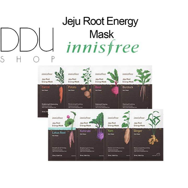 Innisfree Jeju Root Energy Mask (facial sheet mask) | Lazada