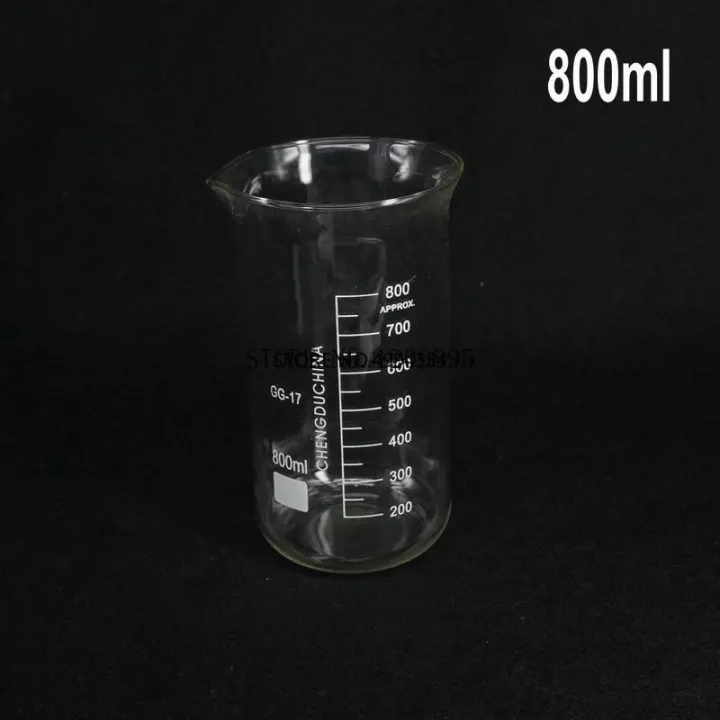 1Pc/lot 50ml-2000ml Thickened Transparent Glass Tall Form Glass Beaker, Higher Beaker with spout ...