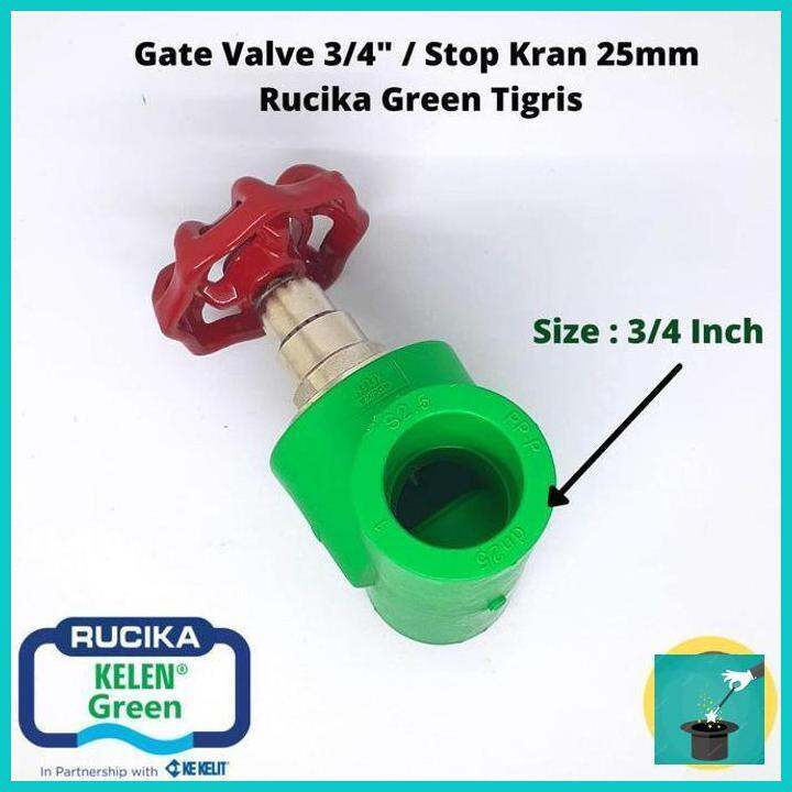 GATE VALVE 3/4" PPR STOP KRAN 25 INCH 25MM RUCIKA GREEN WAVIN TIGRIS - MAGICSTORE9 | Lazada ...