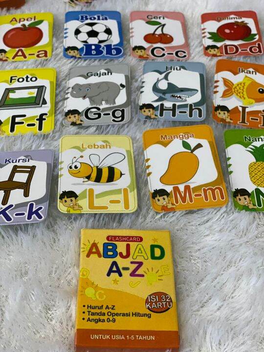FLASHCARD EDUKASI ANAK MENGENAL ABJAD A - Z | Lazada Indonesia
