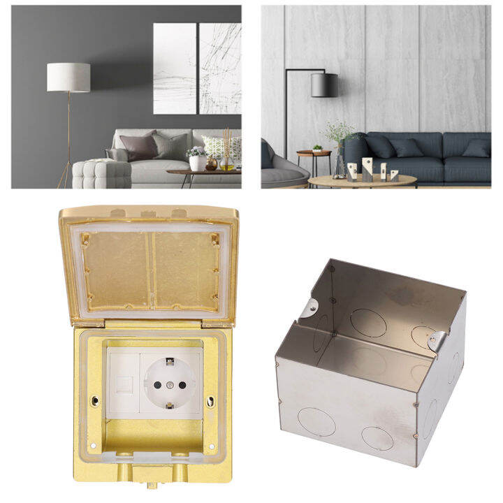 Floor Outlet, AC 250V Concealed 16A Desk Connection Box for Home ...