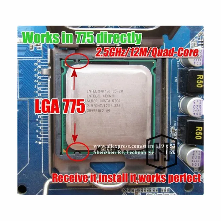 In Xeon L5420 2.5GHz 12M 1333Mhz CPU เท่ากับ Core 2 Quad Q9300 CPU ...