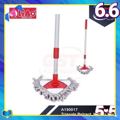LiAo 180 Degree Rotatable Retractable Triangle Mop A130017 Microfiber ...