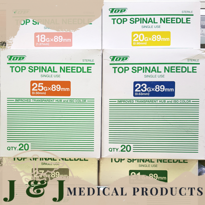 TOP Spinal Needle G18, 19, 21, 22, 23, 25, 27 | Lazada PH