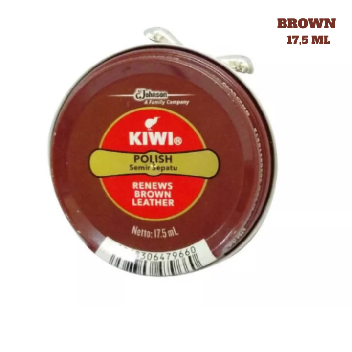 KIWI SHOE POLISH SEMIR SEPATU 17,5ml Warna Coklat | Lazada Indonesia