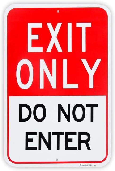 Large Exit Only Do Not Enter Signaluminum Reflective Sign Rust Free ...