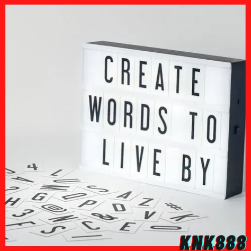 KNK888 NEW Light UP Letter Box Cinematic LED Sign (15X20 CM) | Lazada PH