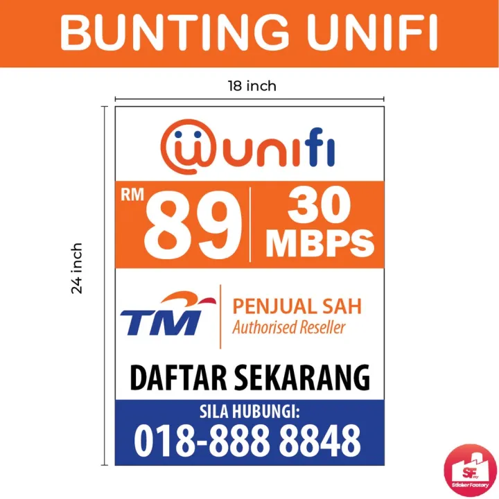 Custom Gegantung Bunting design Unifi Authorised Reseller / Streamer ...