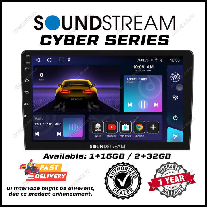 SOUNDSTREAM CYBER Android Player Kereta Car Big Screen Player - 1+16 GB ...