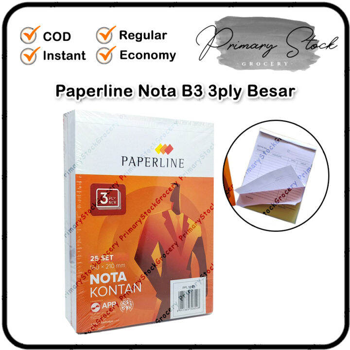 Nota Kontan 3 PLY Besar B3 Buku BON RANGKAP 3 NCR 160 mm x 210 mm ...