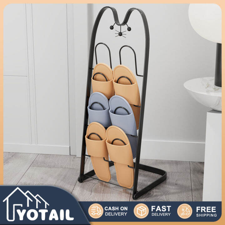 YOTAIL Modern minimalist wrought iron paint slipper rack porch creative ...