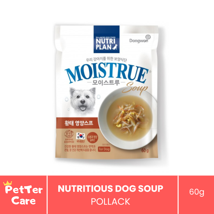 Nutriplan Moistrue Nutritious Soup for Dogs Pollack Flavor 60g Sachet from Korea | Lazada PH