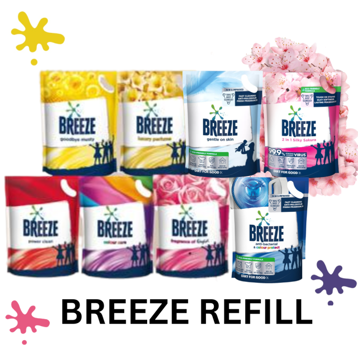 Breeze Colour Care Laundry Liquid Detergent Refill Pack 1. 5-1.8 kg ...