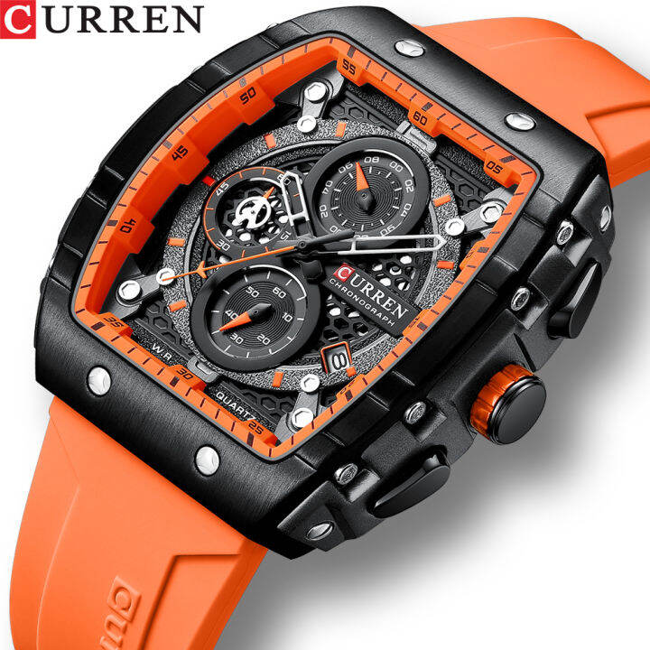 CURREN Young Fashion Colorful Watches for Men Industrial Style Design ...