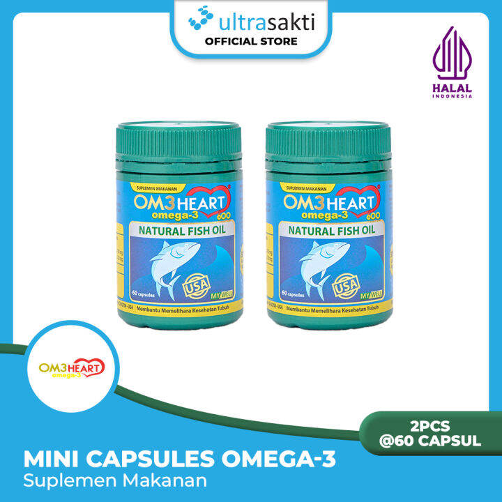 Paket Omega 3 Om3heart Mini Capsules 2pcs 60 Softcapsules | Lazada ...