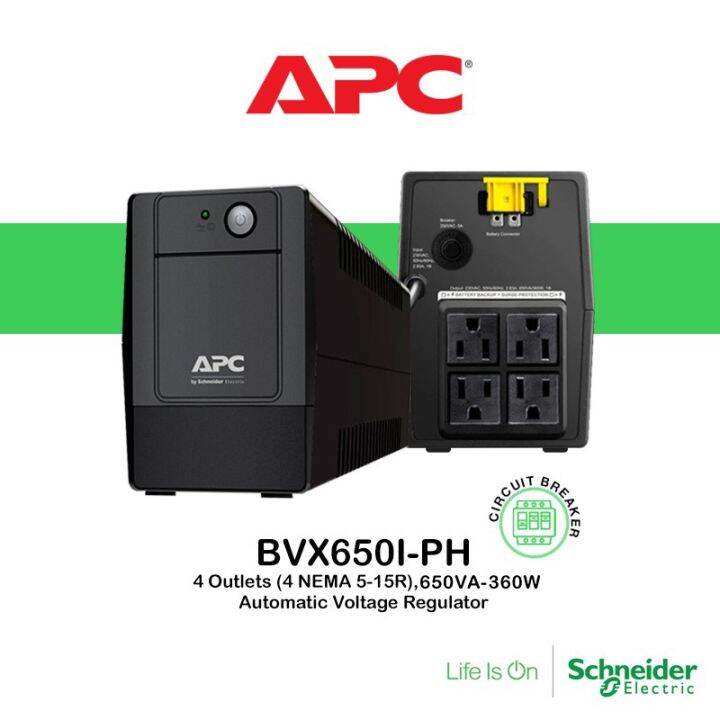 APC UPS 650VA-360W Uninterruptible Power Supply (BVX650I-PH, Easy UPS ...
