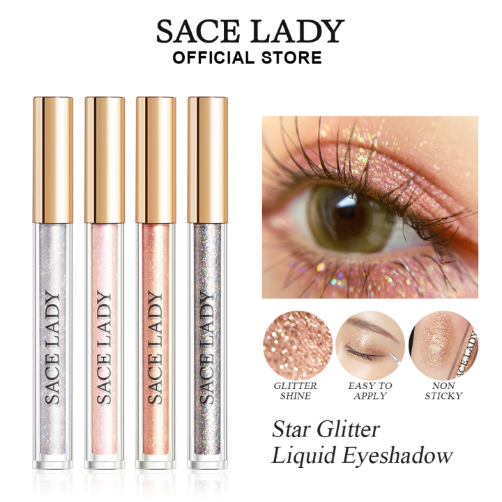 SACE LADY Star Glitter Liquid Eyeshadow Pigmentasi Shining Shadow ...