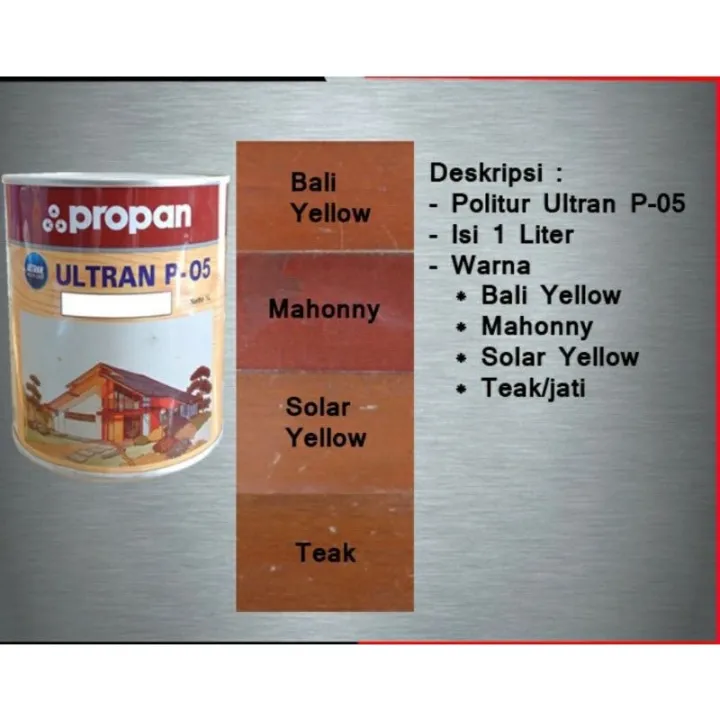 Cat Kayu Politur Plitur Ultran P - 05 Propan 1 Liter | Lazada Indonesia