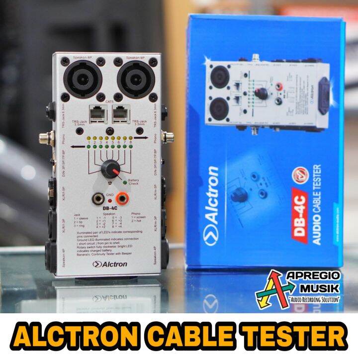 ALCTRON DB4C multi audio cable tester TRS XLR RCA | Alat Tes Cek Kabel ...