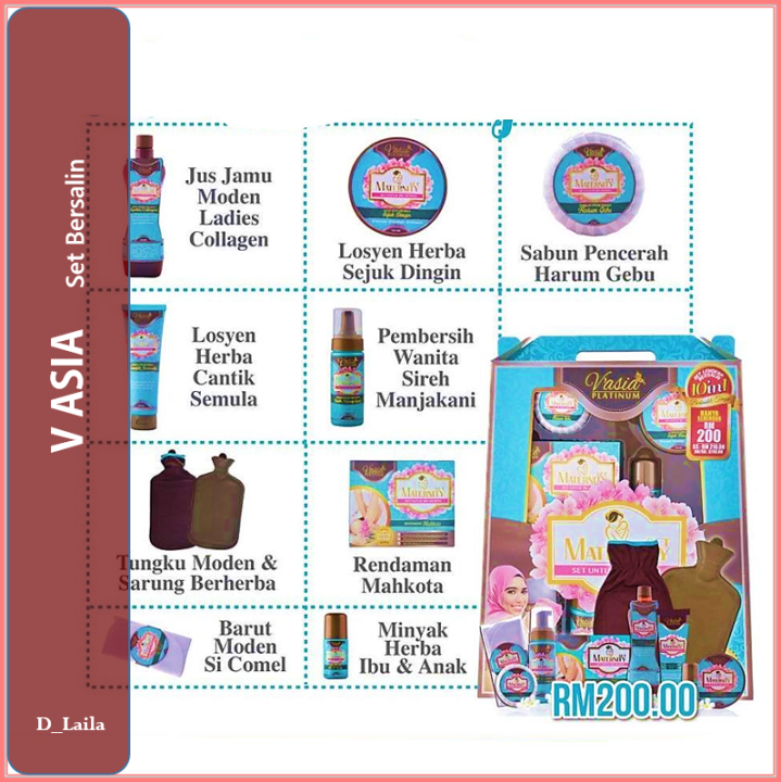 V ASIA SET BERSALIN 😜 MATENITY SET 10 IN 1 FROM VASIA | Lazada