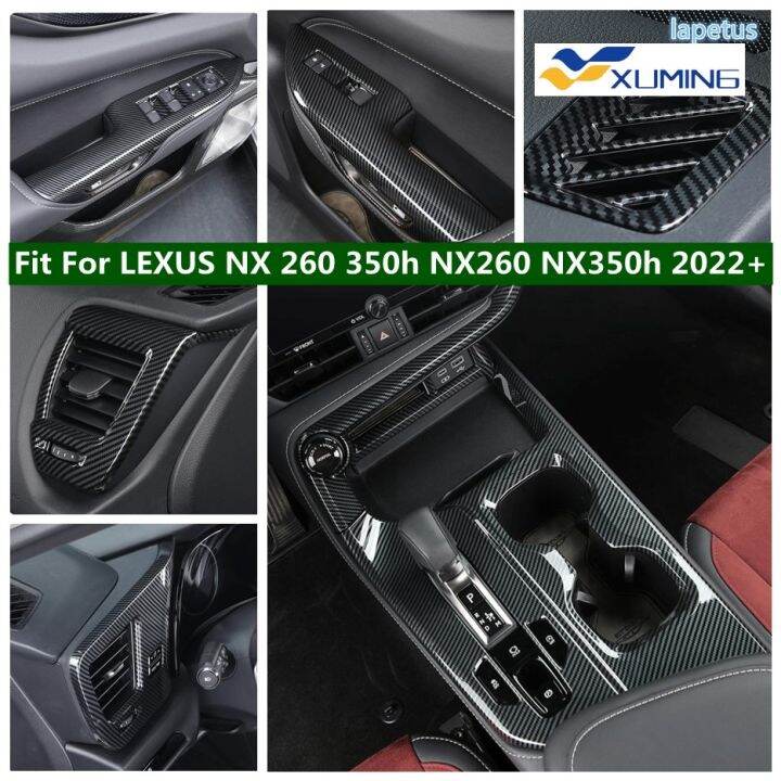 Xuming ที่เท้าแขนแผงควบคุมสวิตช์กล่องเกียร์ฝาครอบเครื่องปรับอากาศ RHD สำหรับ LEXUS NX 260 350H ...