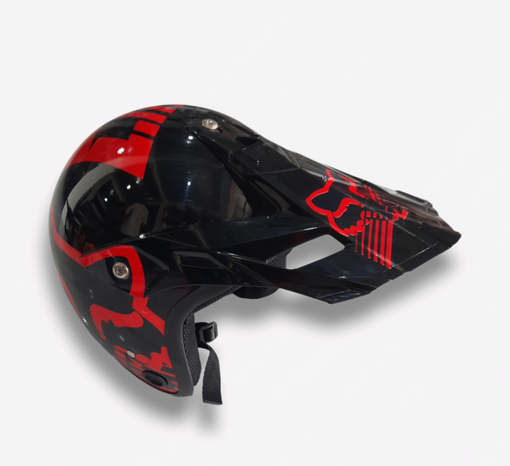 HELM HALF FACE KLASIK MERAH HELM CLASIK FOX MURAH HELM TRAL JADUL HALF ...