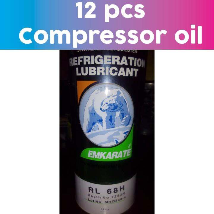 EMKARATE RL-68H -12 pcs (1 liter per pc) of Refrigerant oil, compressor ...
