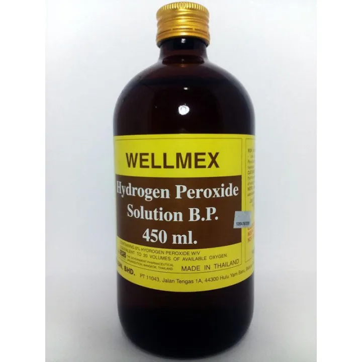 Wellmex Hydrogen Peroxide Solution [30ml, 60ml, 450ml] 450ml | Lazada