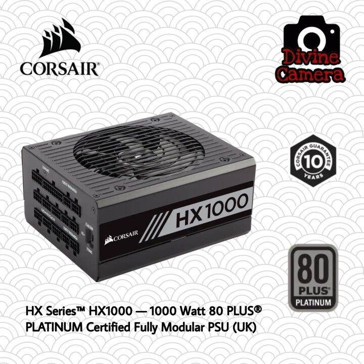 Corsair HX Series HX1000 — 1000 Watt 80 PLUS Platinum Certified Fully ...
