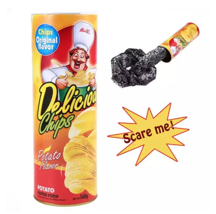 CAG Shop Fake Snake Trick Toy Funny Prank Potato Chip Can Jump Fake ...